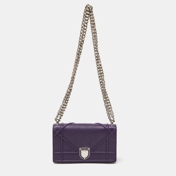Dior | Bags | Dior Purple Leather Mini Ama Shoulder Bag | Poshmark